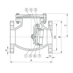 Swing Check Valve, DN40- DN300, PN6 AND PN16 | PT. Kokai Indo Abadi